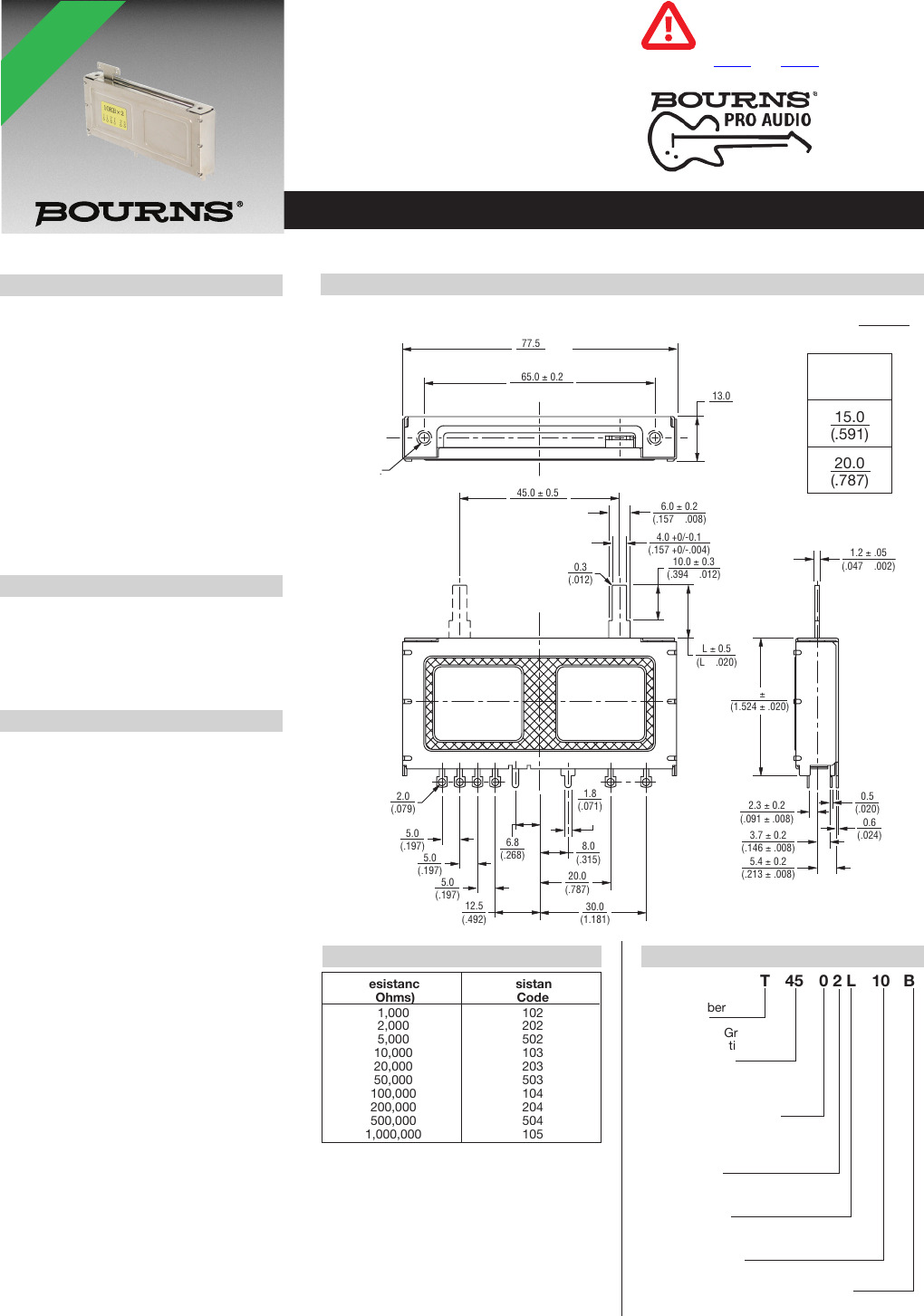 PTS Series Datasheet by Bourns Inc. | Digi-Key Electronics