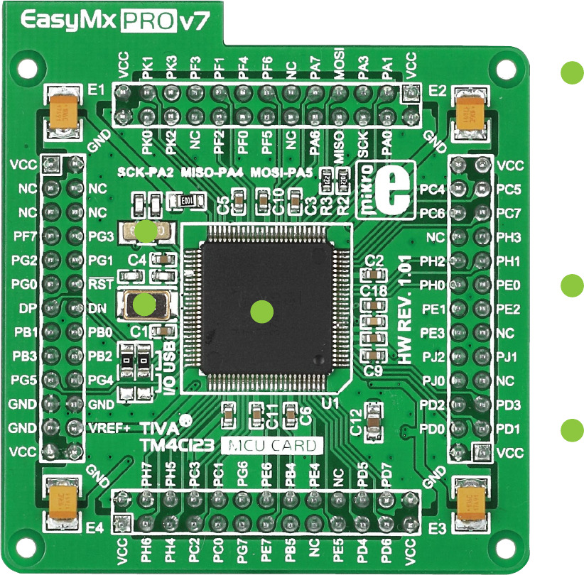MCU Card with TM4C123GH6PZ Datasheet by MikroElektronika | Digi-Key ...