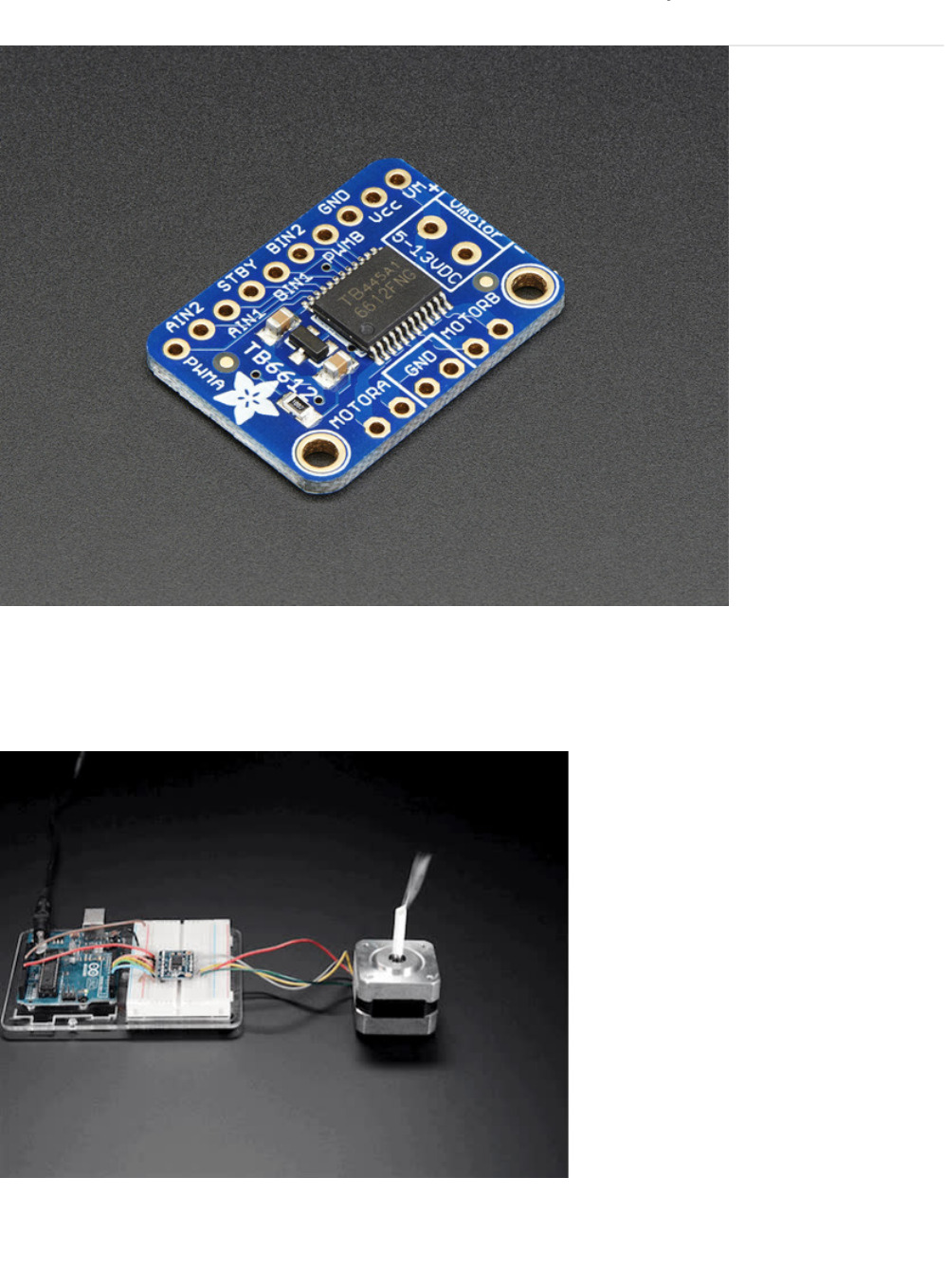 TB6612 1.2A DC/Stepper Motor Driver Breakout Brd Datasheet by Adafruit ...
