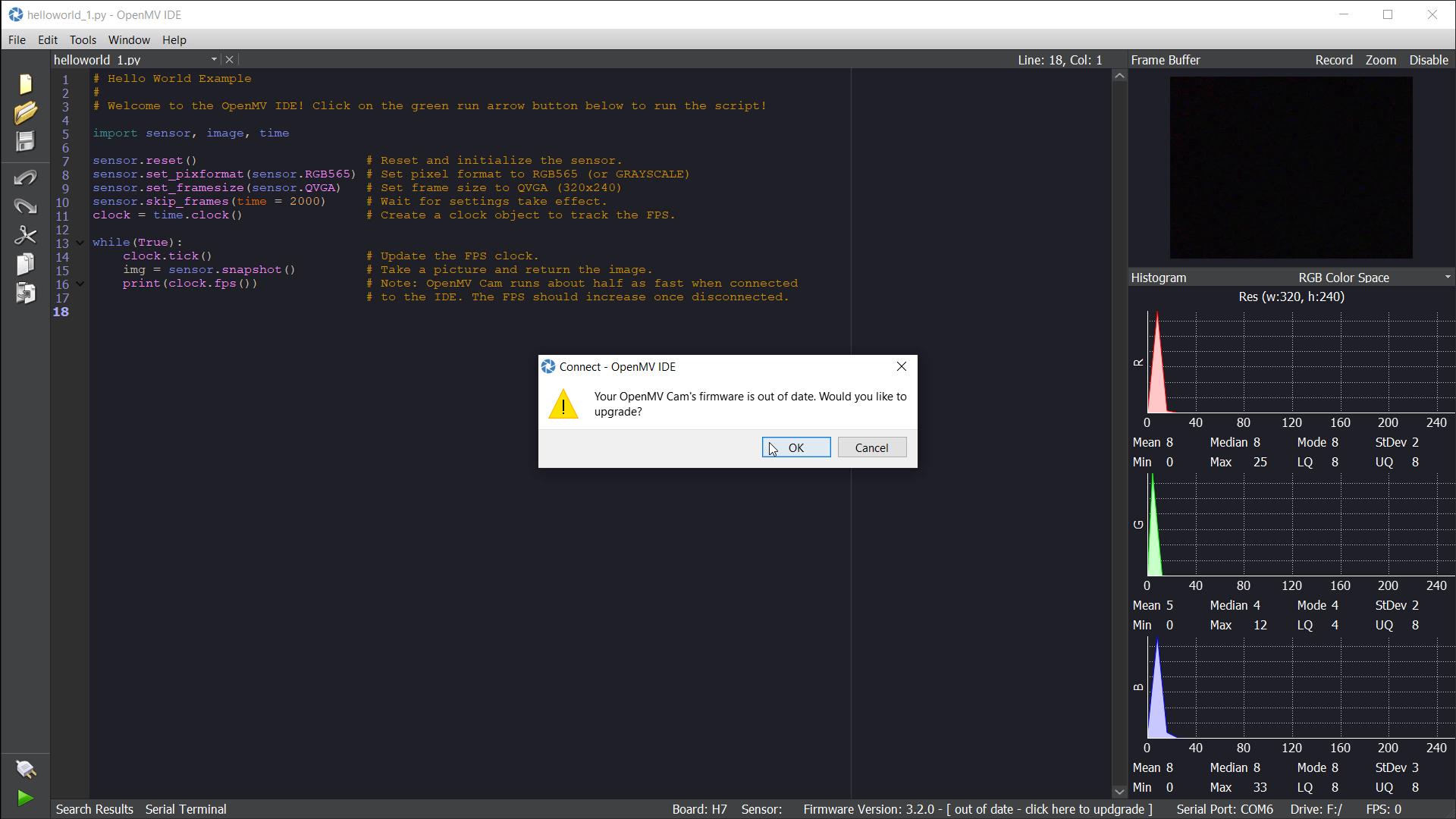 Getting Started with the OpenMV Camera: Machine Vision with MicroPython