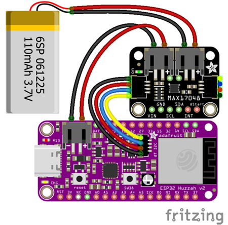 Adafruit MAX17048 LiPoly/LiIon Fuel ‎Gauge and Battery Monitor
