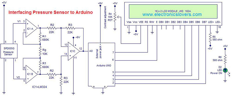 Interfacing Pressure Sensor SPD005G to Arduino