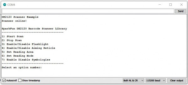 2D Barcode Scanner Breakout Hookup Guide